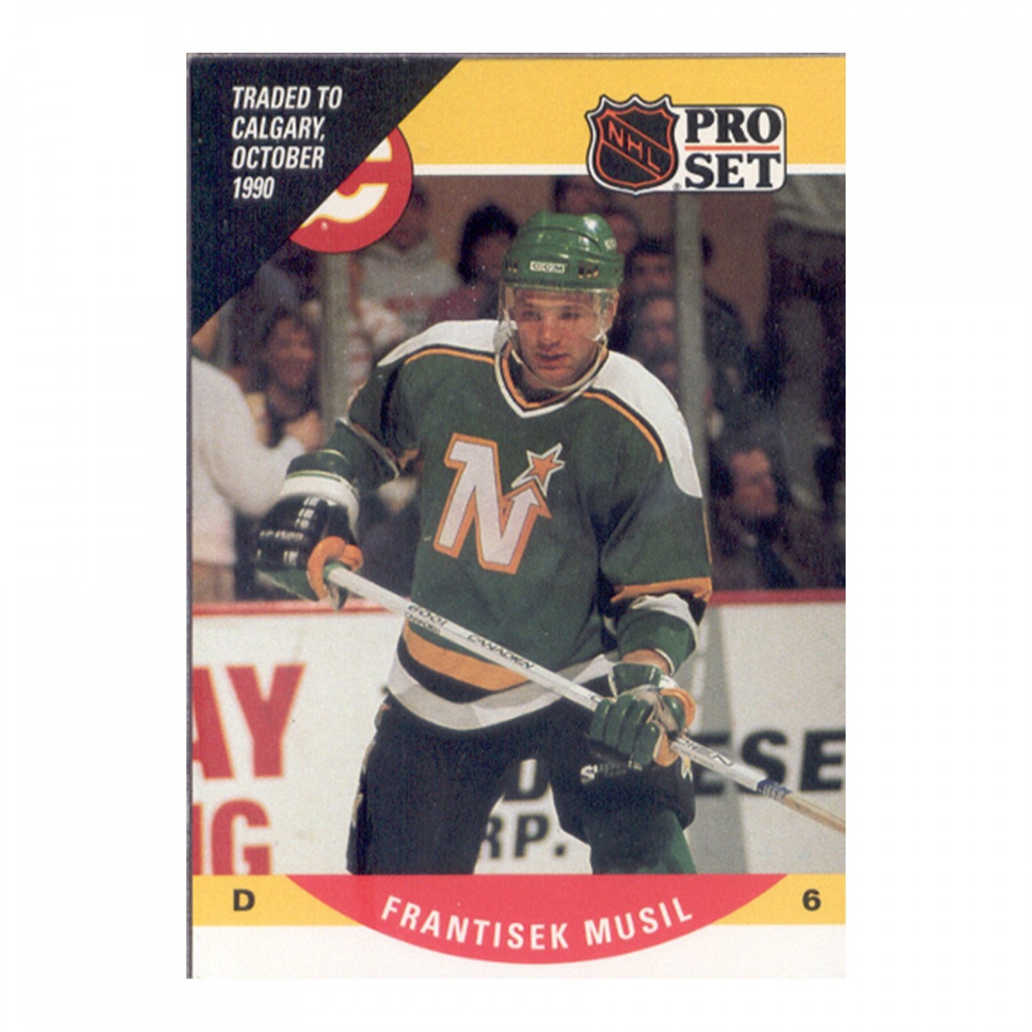 1990-91 Pro Set # 425 - Frank Musil - Calgary Flames