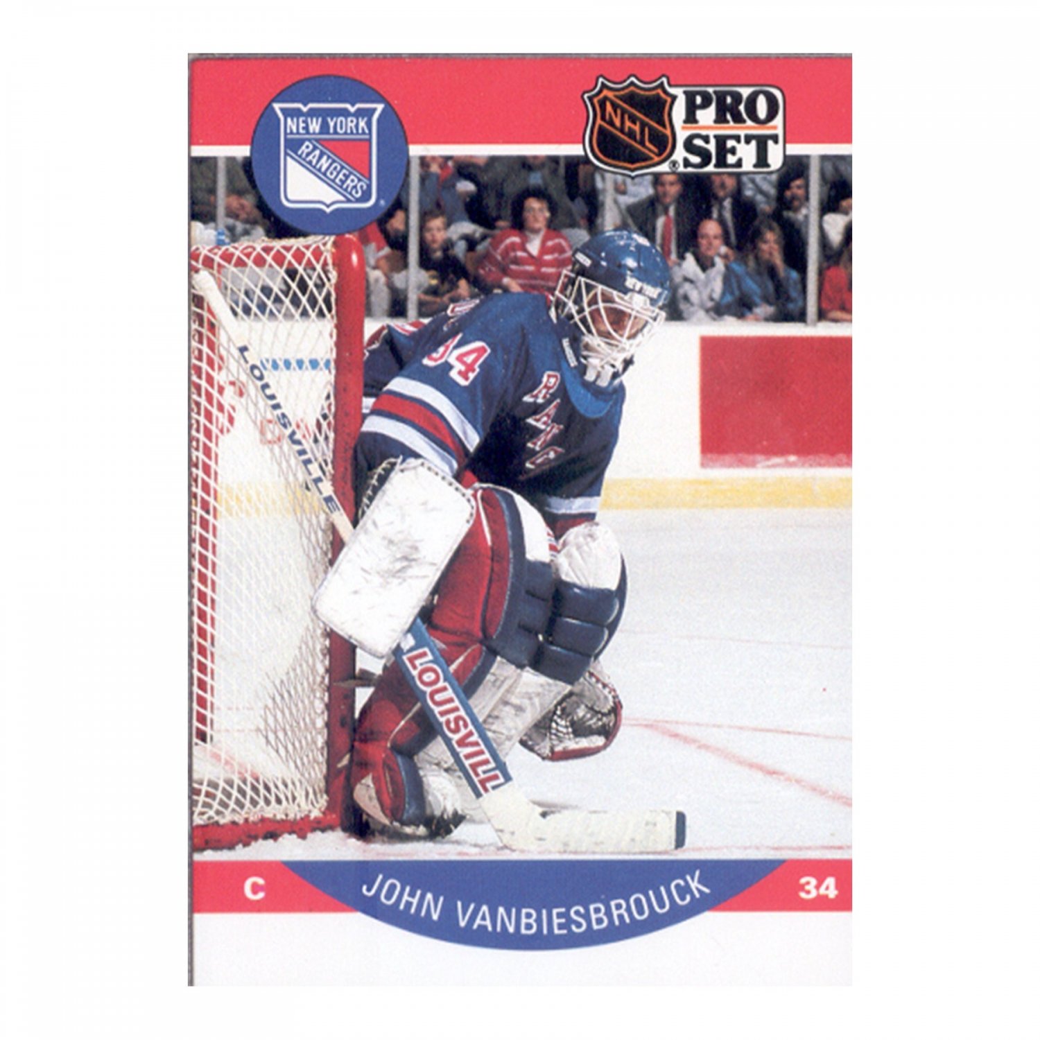1990-91 Pro Set # 209 - John Vanbiesbrouck - New York Rangers