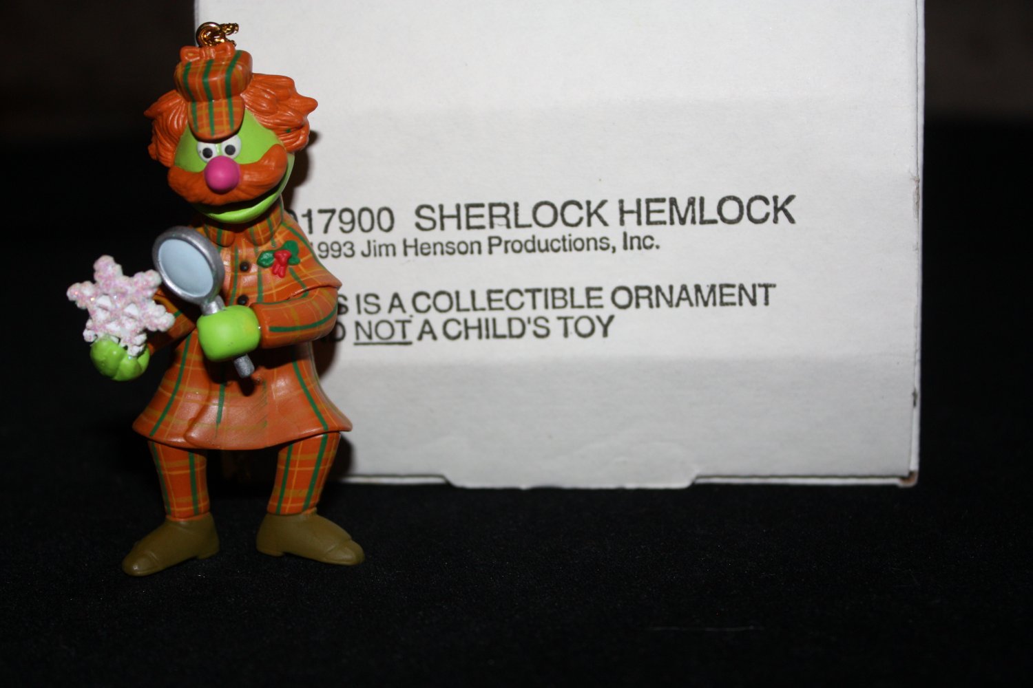 1993 Sesame Street Grolier Sherlock Hemlock Ornament