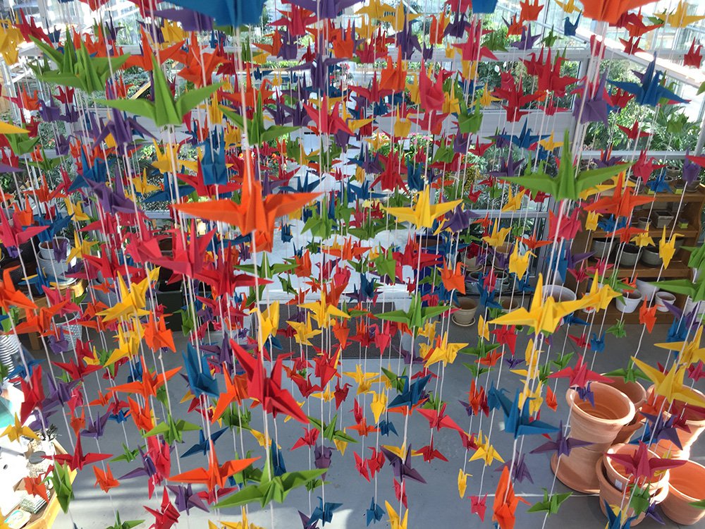 MULTICOLORED ORIGAMI CRANES GARLANDS FOR WEDDING DECORATIONS SET OF 100 ...