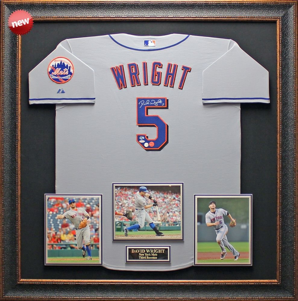 David Wright Autographed Jersey Framed