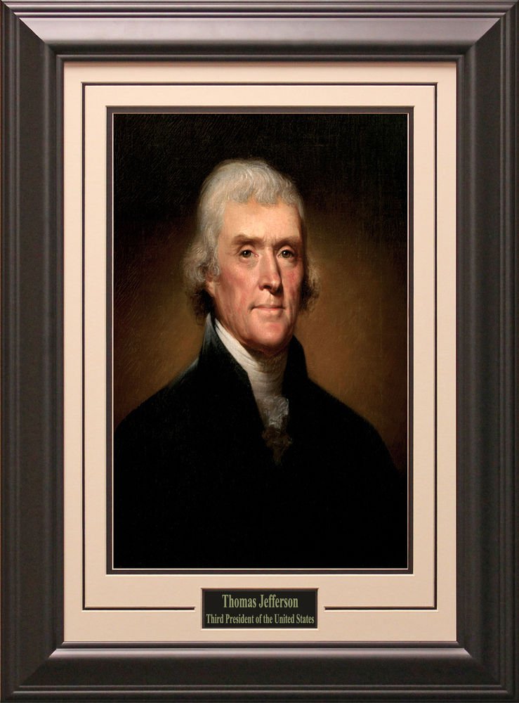 Thomas Jefferson Portrait 11x14 Photo Framed