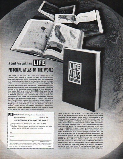 1961 LIFE Books Ad "Pictorial Atlas of the World"