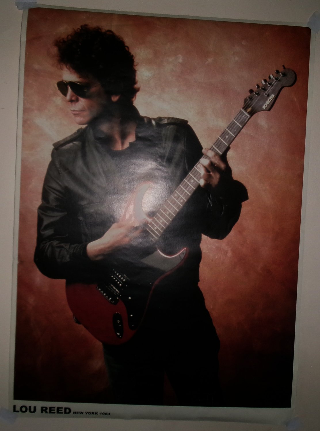lou reed schecter guitar new york 1983 rare vintage poster - mistrial ...
