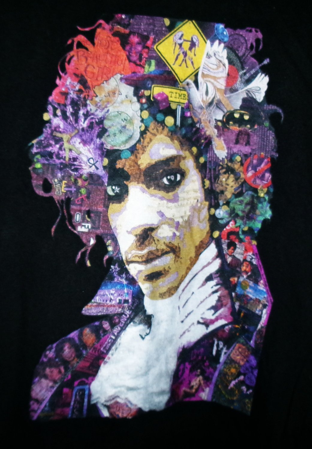 prince vintage 1990s psychedelic face m tee - purple rain r&b rock ...