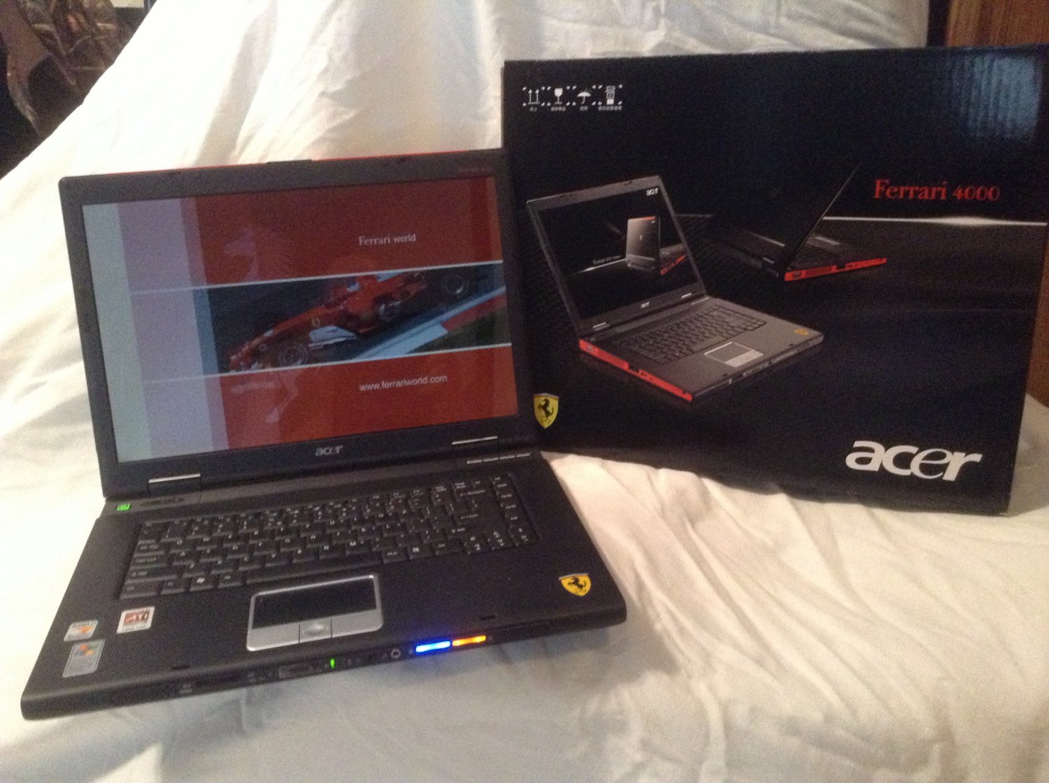 VERY RARE Acer Ferrari 4005WLMI Laptop and Bluetooth Optical Mouse