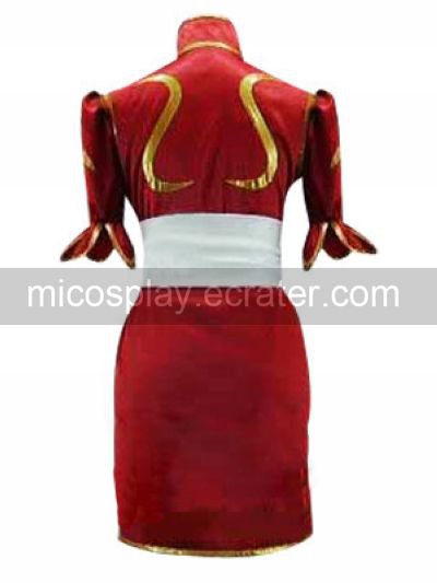 Street Fighter Chun-Li Red Cosplay Costume
