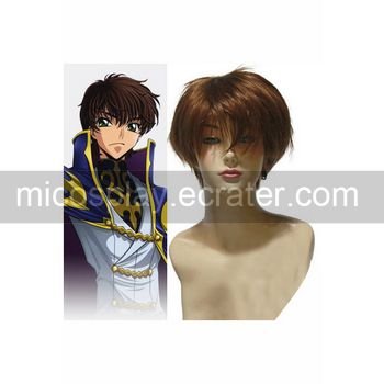 Code Geass Suzaku Kururugi Brown Cosplay Wig