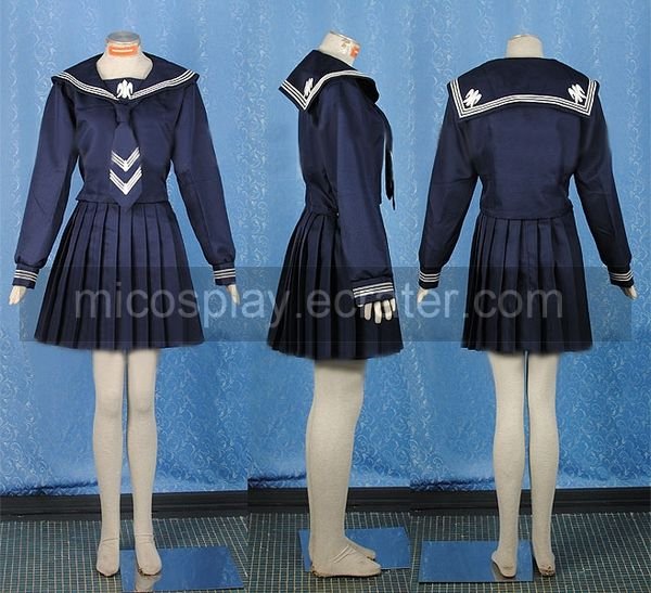 Dark blue School Uniform Cosplay girl Costume