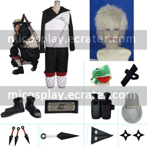 Naruto Omoi Halloween Cosplay Costume Naruto set with wig