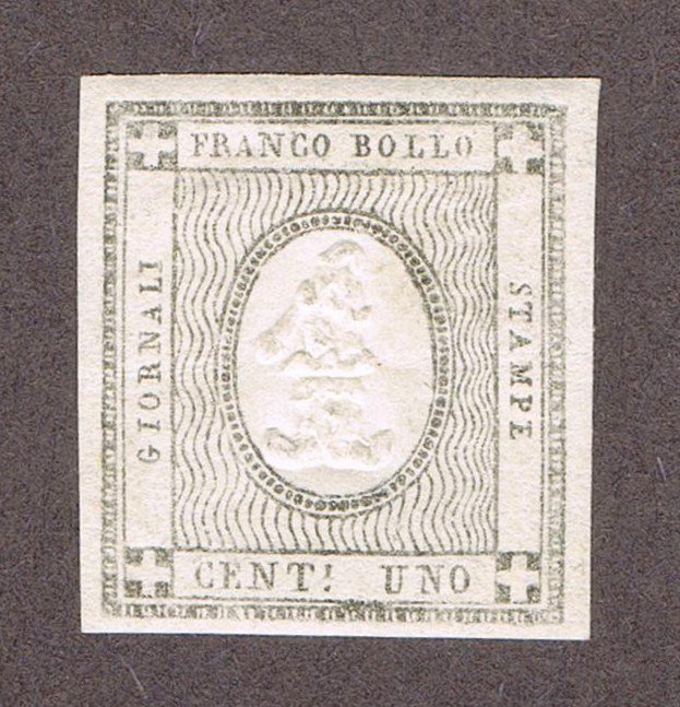 1 Cent Sardinia, Franco Bollo #SC P1a.