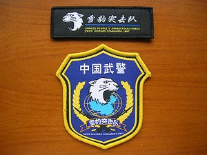 07's series China CAPF Snow-Leopard Commando Unit Patch,2 PCS,Set,Rare