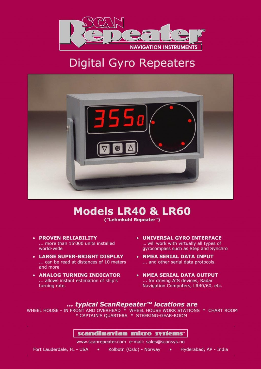 Digital Gyro Repeater LR40 of Scandinavian Micro Systems
