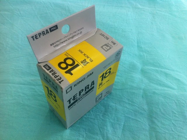 Tepra PRO Tape Cartridge 18mm X 8m Black Ink