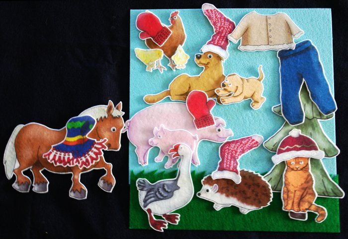 The Hat Jan Brett 26-pc Flannel Felt Story