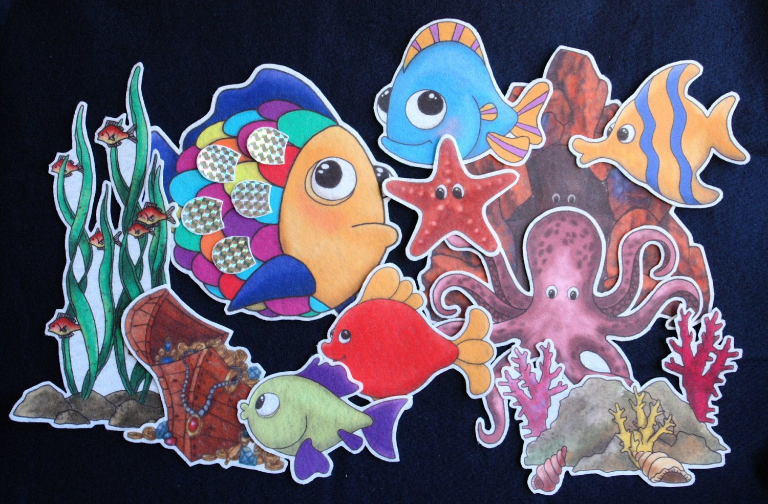 The Rainbow Fish Storytelling Educational Activities Flannel Felt Board ...