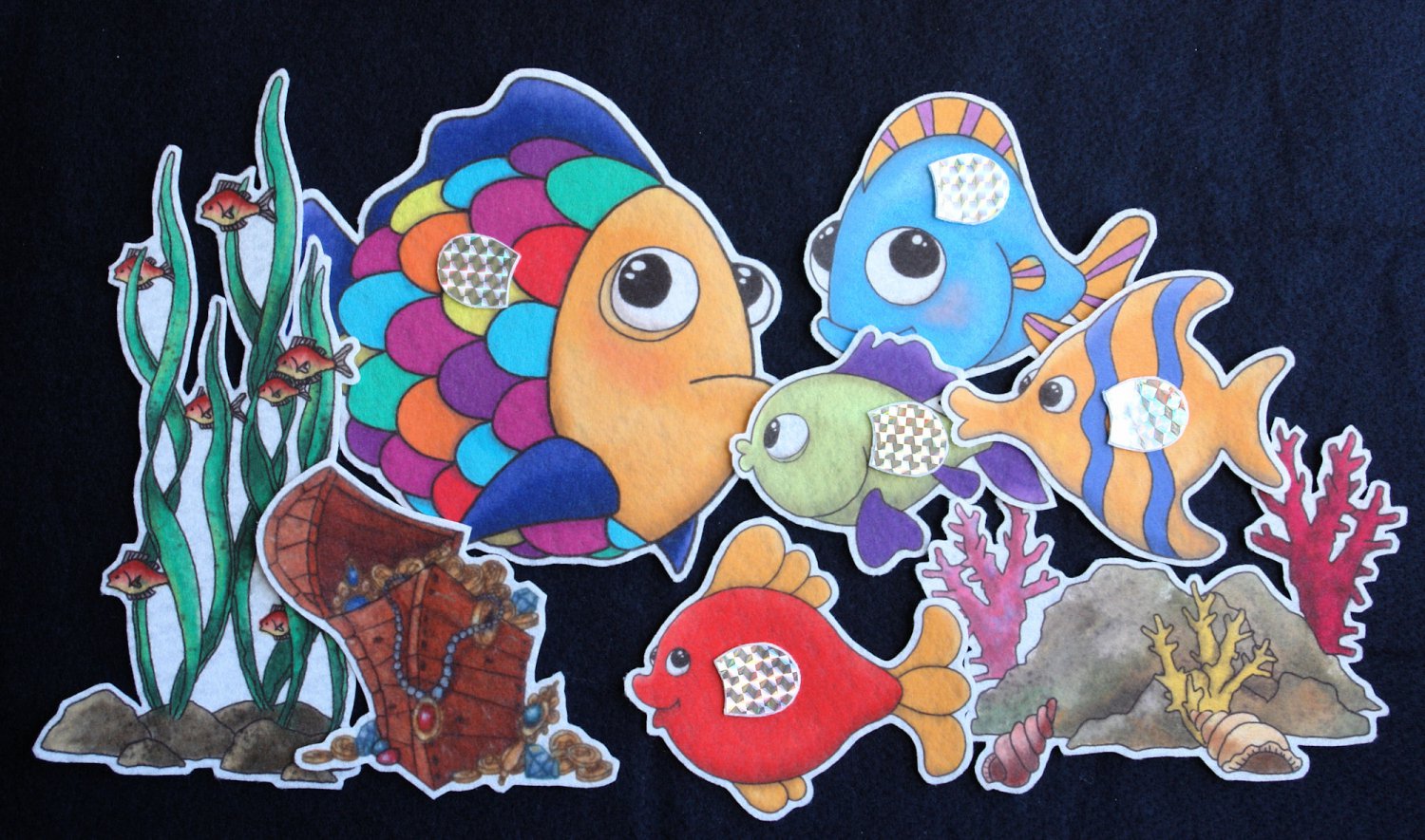 The Rainbow Fish Storytelling Educational Activities Flannel Felt Board ...