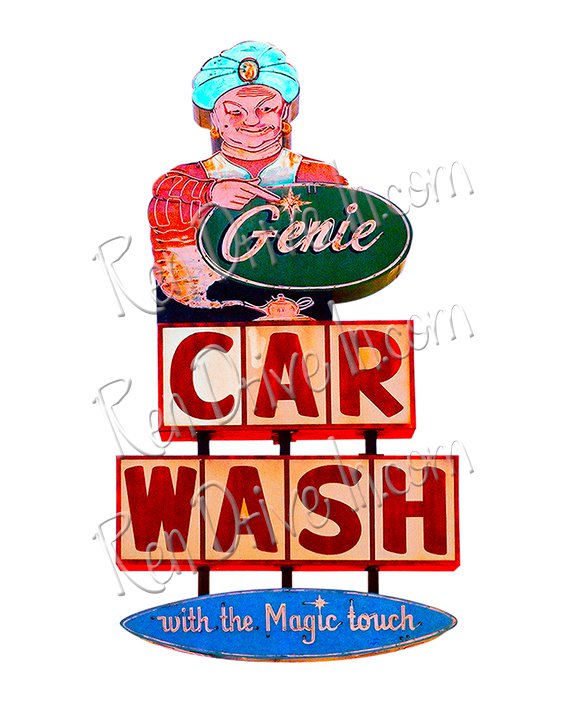 Genie Car Wash Sign
