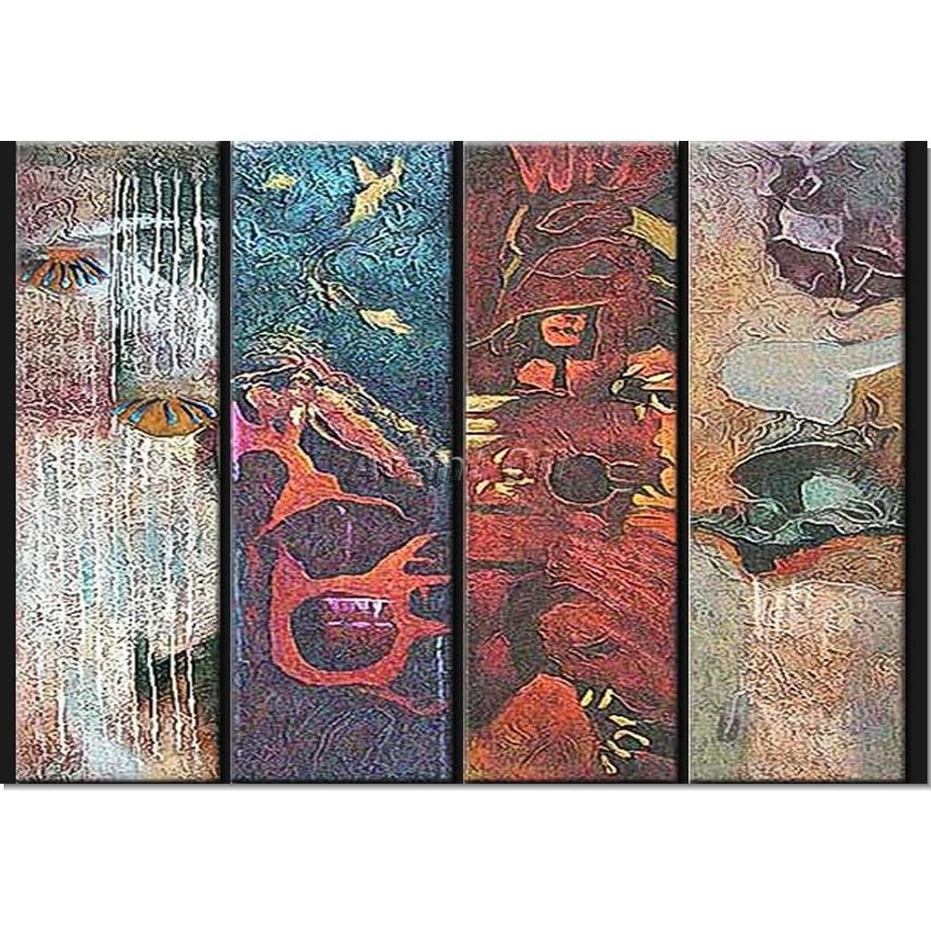 100% Hand-Paint Abstract Painting Acrylic Canvas Sets decor High ...