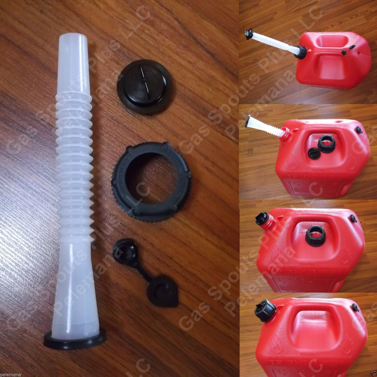 MIDWEST Fix Your GAS CAN KIT SPOUT & PARTS Screw Cap Collar Stopper ...