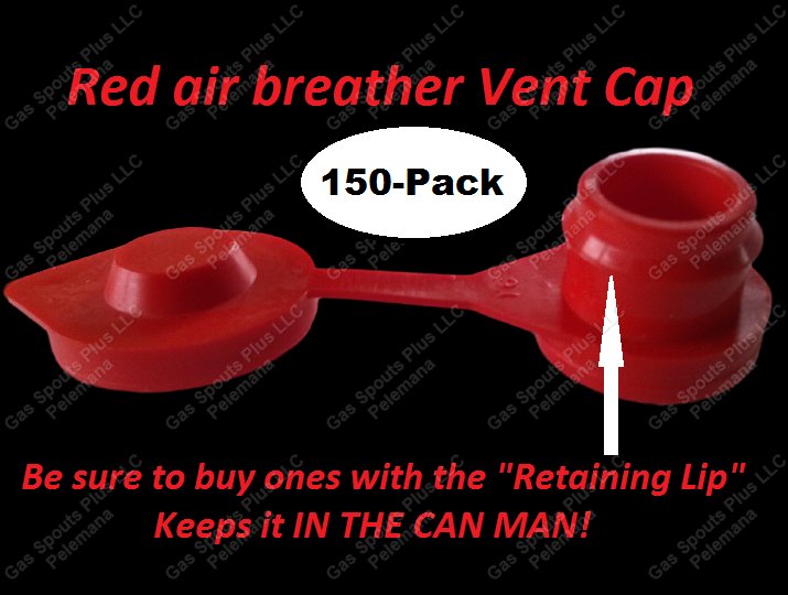 150-Pack RED VENT CAPS FIX YOUR GAS CAN GLUG Blitz Wedco Scepter ...