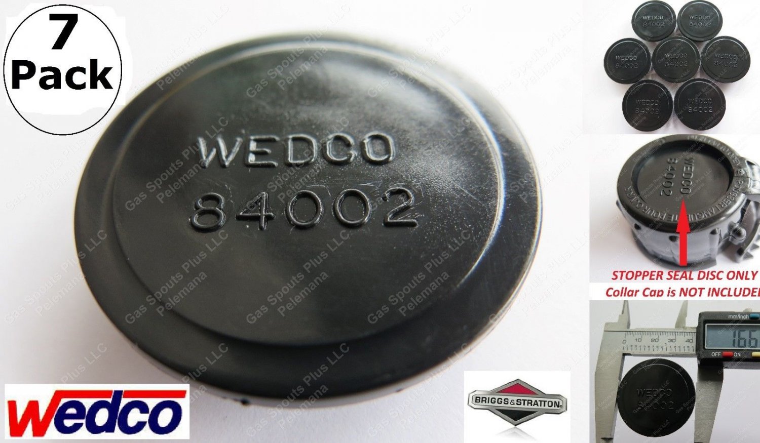 7-Pack Authentic Wedco Stopper Seal Discs 84002 FIX YOUR CAN Briggs 5 ...