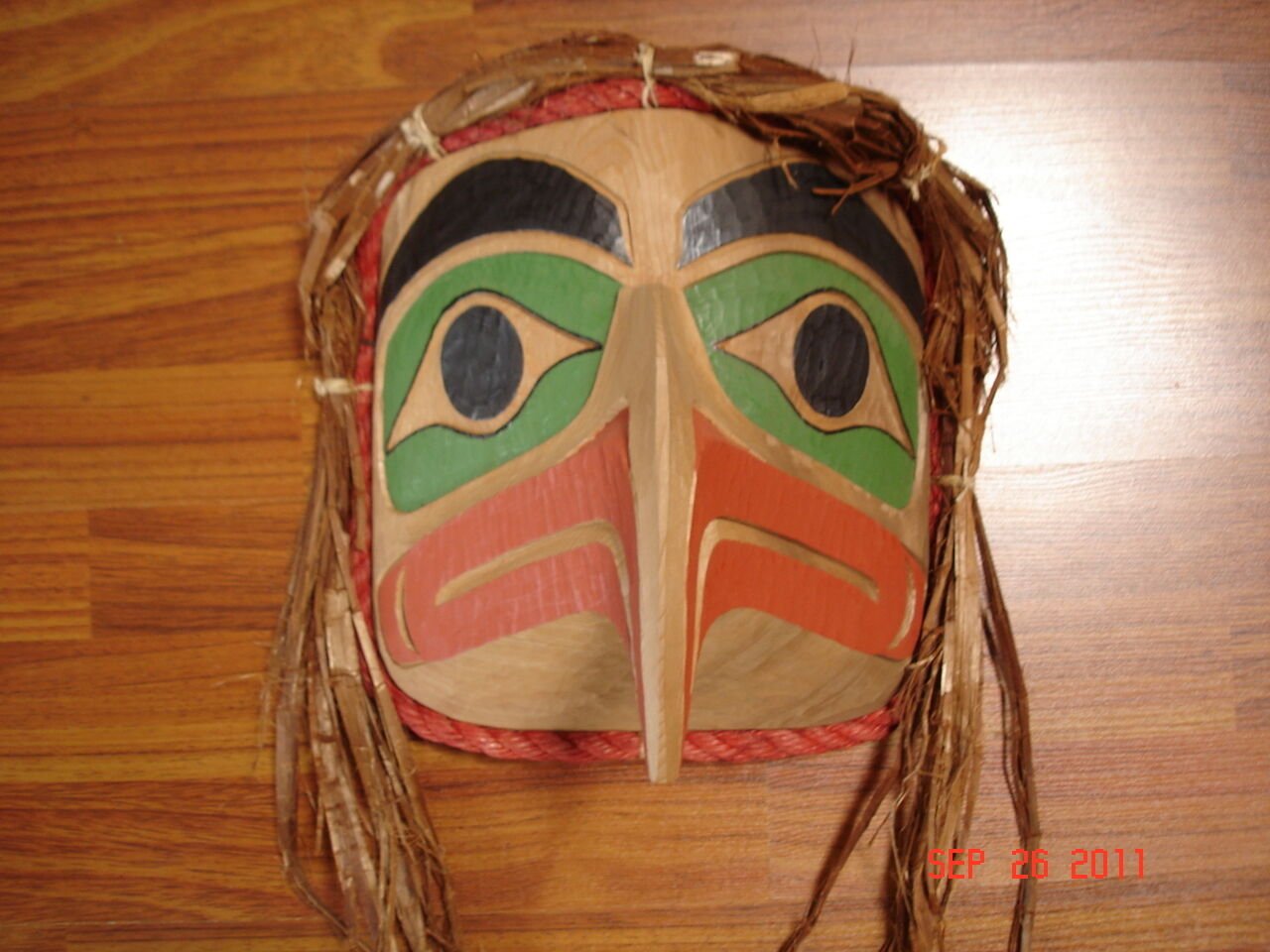 EAGLE MASK" Authentic Northwest Coast Squamish Native Art by "RICHARD BAKER