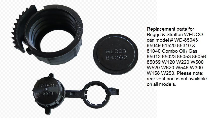 Multipack CR Kit Screw Cap, Rear Vent Cap and Stopper for WEDCO BRIGGS ...