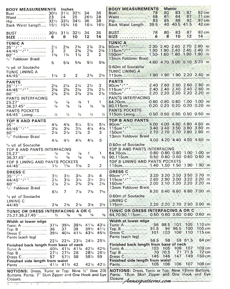 Vogue YSL Sewing Pattern Kimono Tunic Top Pants Dress Loose Mandarin ...