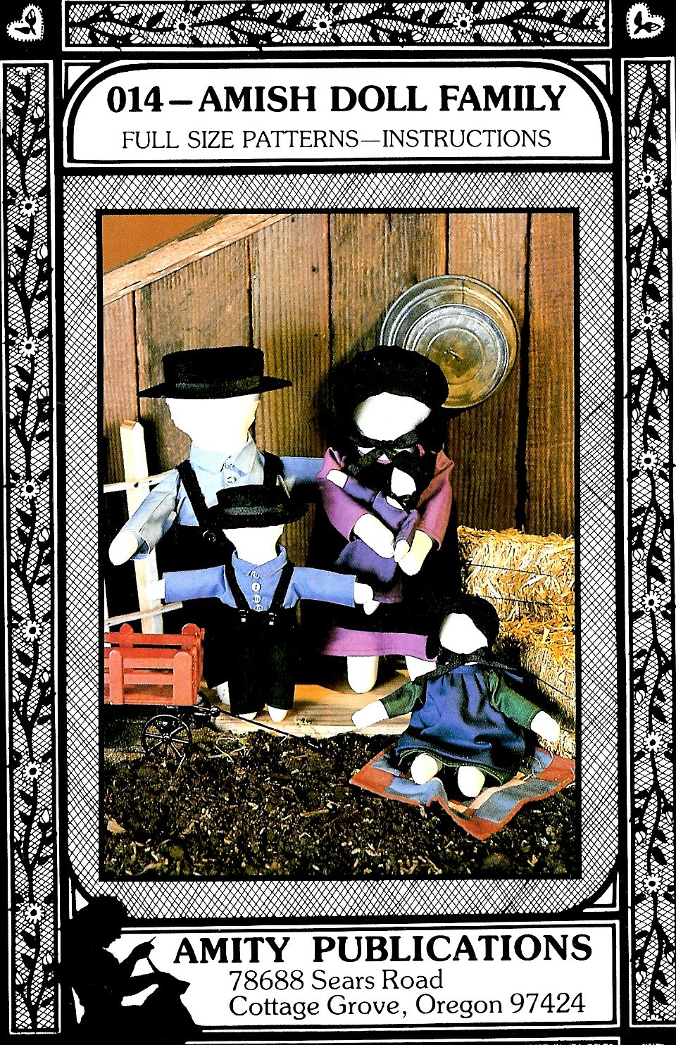 Amish Doll Family Sewing Pattern Clothes 12 8 5 Inch Country Home ...