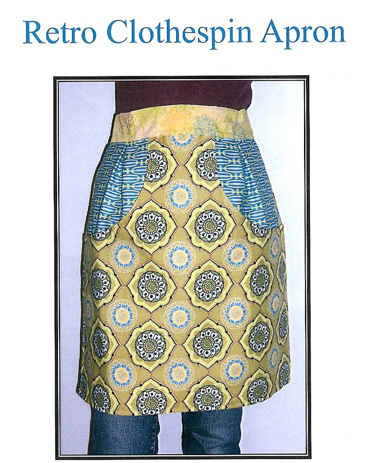 Clothespin Apron Sewing Pattern Vintage Design Retro One Size Easy ...