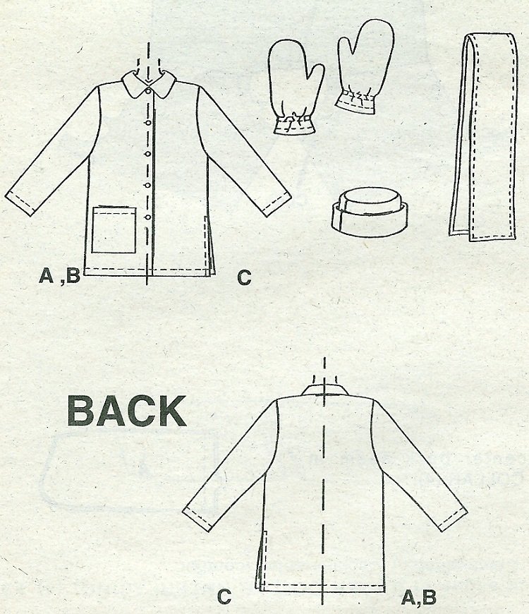 Misses Jacket Sewing Pattern Unlined Blanket Button Loose Fleece Wool ...