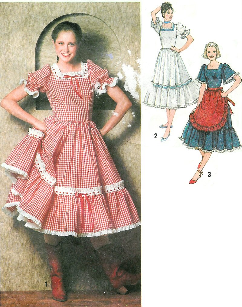 Square Dance Dress Sewing Pattern 14 Western Costume Folk Fiesta ...