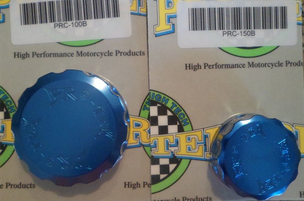 2000-2002 Yamaha YZF R6 Blue Front & Rear Brake Fluid Reservoir Caps ...