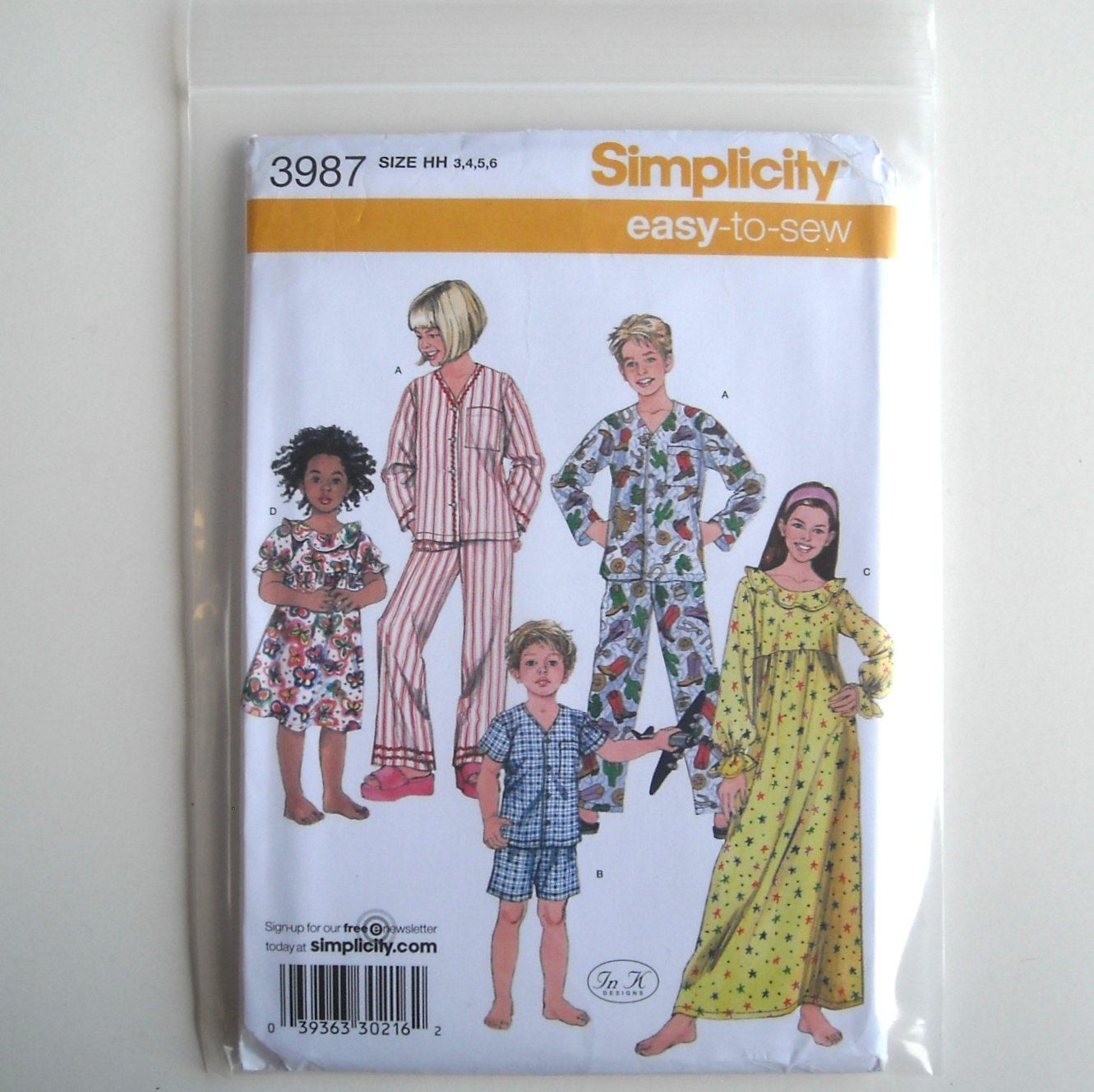 Simplicity Pattern 3987 Size 3 - 6 Out Of Print Childs Girls Boys ...