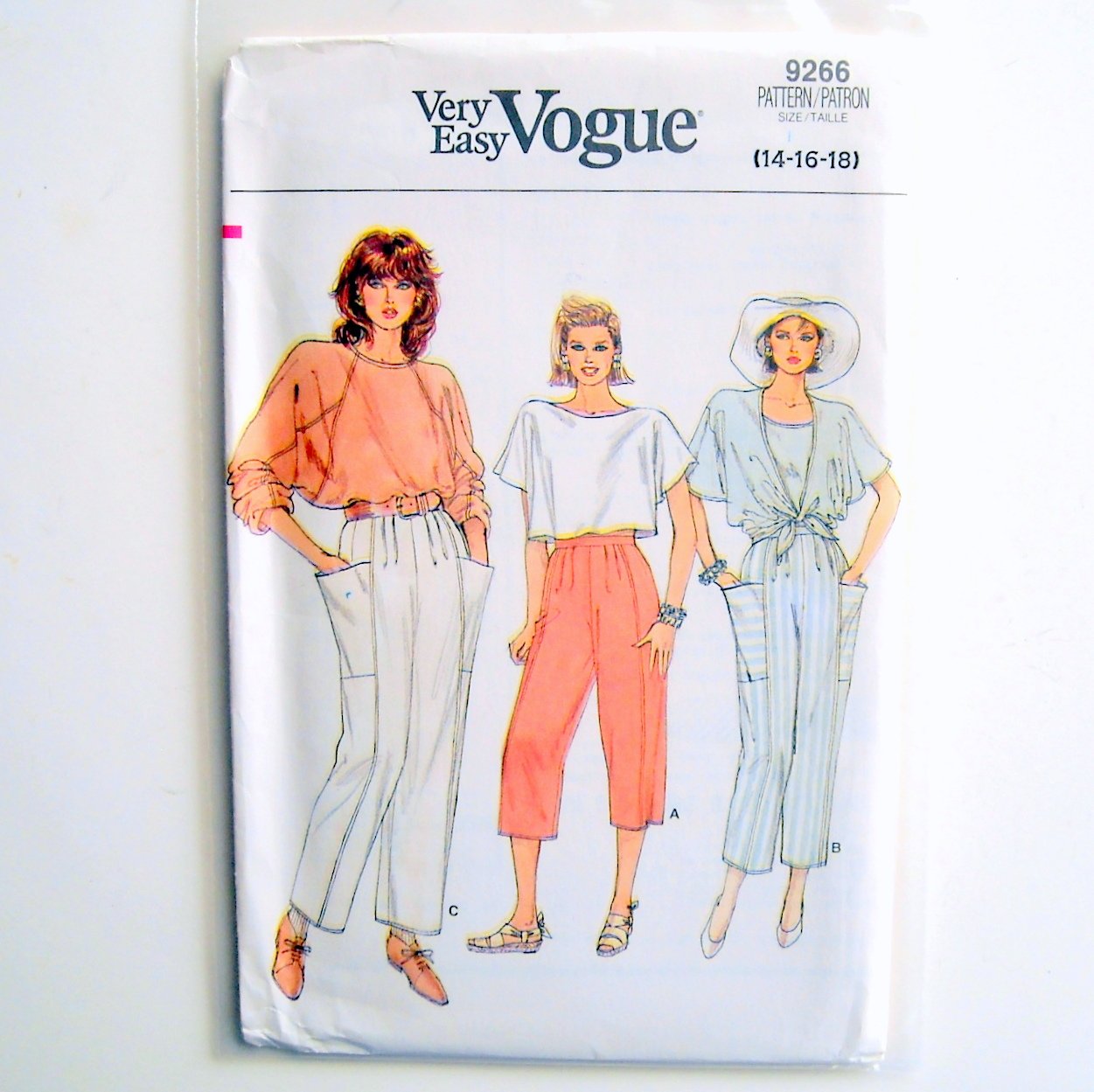 Vogue Very Easy Pattern 9266 Size 14 - 18 Misses Pants