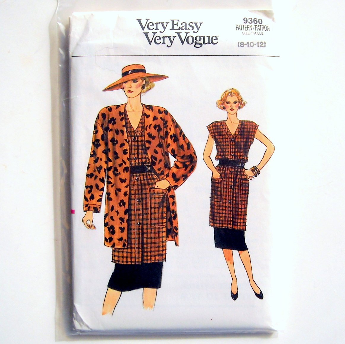 Vogue Very Easy Sewing Pattern 9360 Misses Jacket Tunic Skirt
