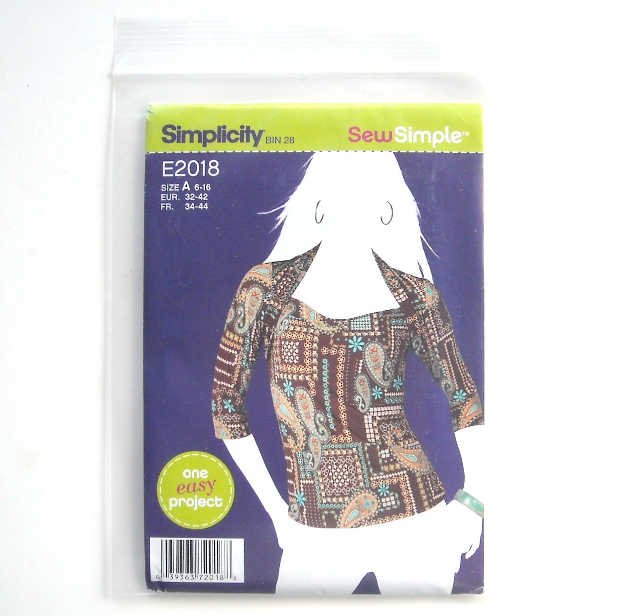 Misses Knit Top Size 6 - 16 Sew Easy Project Simplicity Sewing Pattern ...