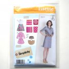 Misses Dress Top Skirt Bag Size 6 - 14 Lisette Simplicity Pattern 1666