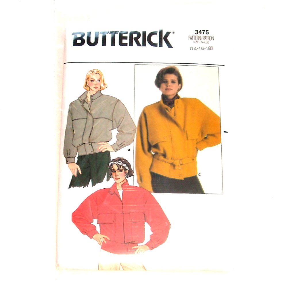 Misses Jacket Size 12 14 16 Vintage Butterick Pattern 3475