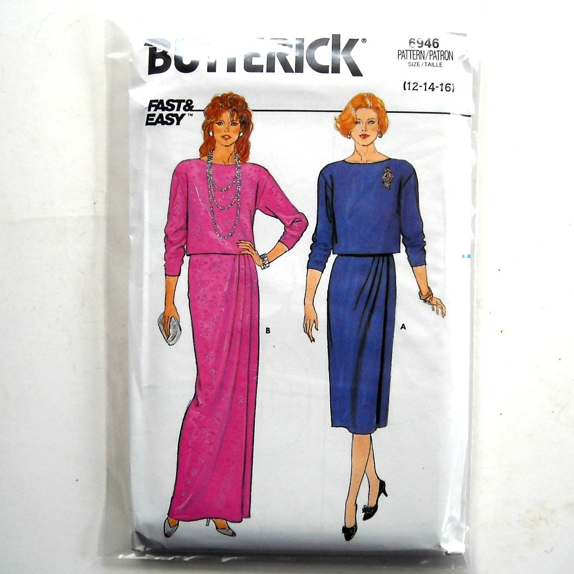Top Skirt Misses Size 12 14 16 Vintage Butterick Sewing Pattern 6946