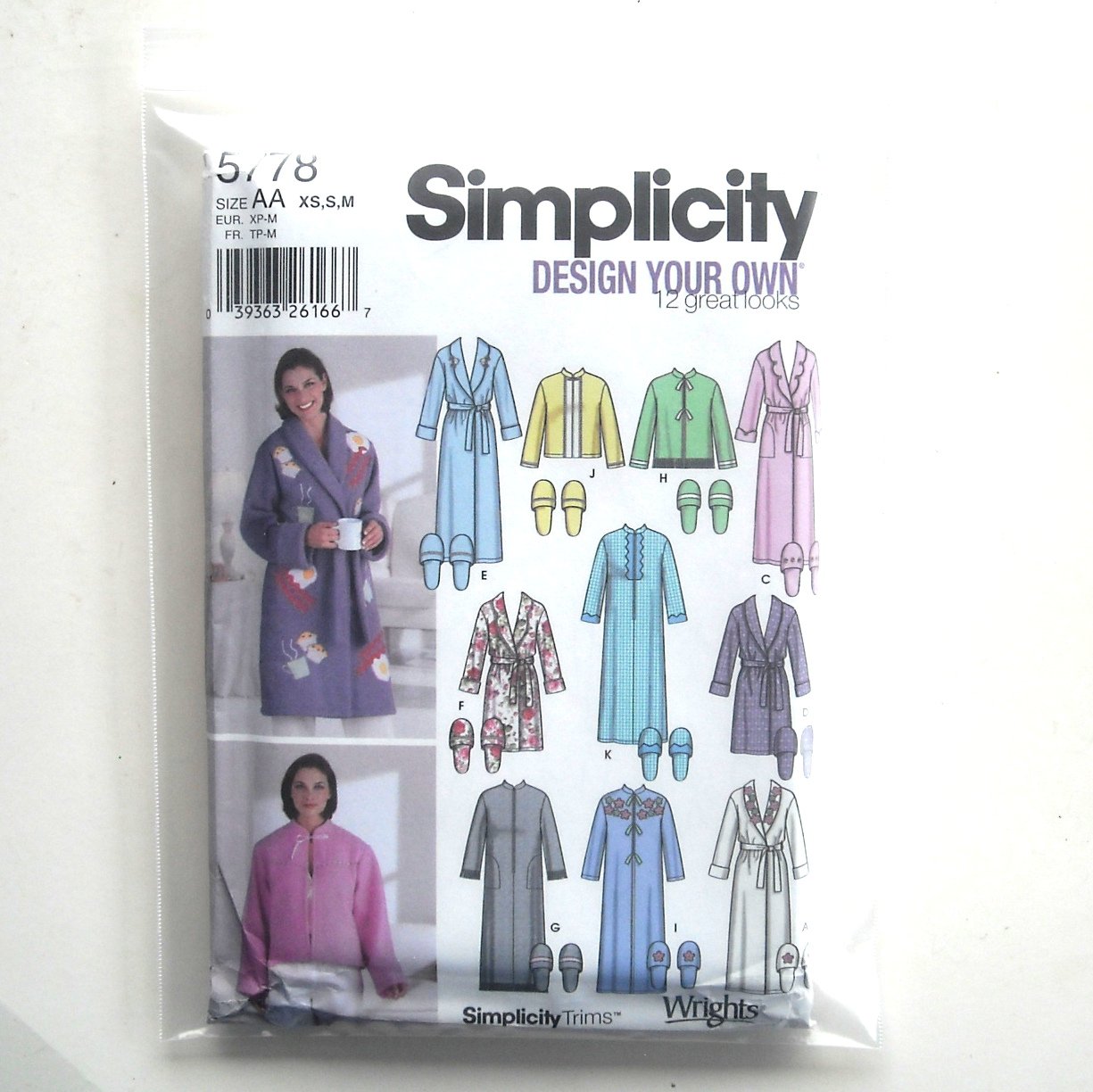 Misses Design Your Own Robes XS S M Simplicity Sewing Pattern 5778
