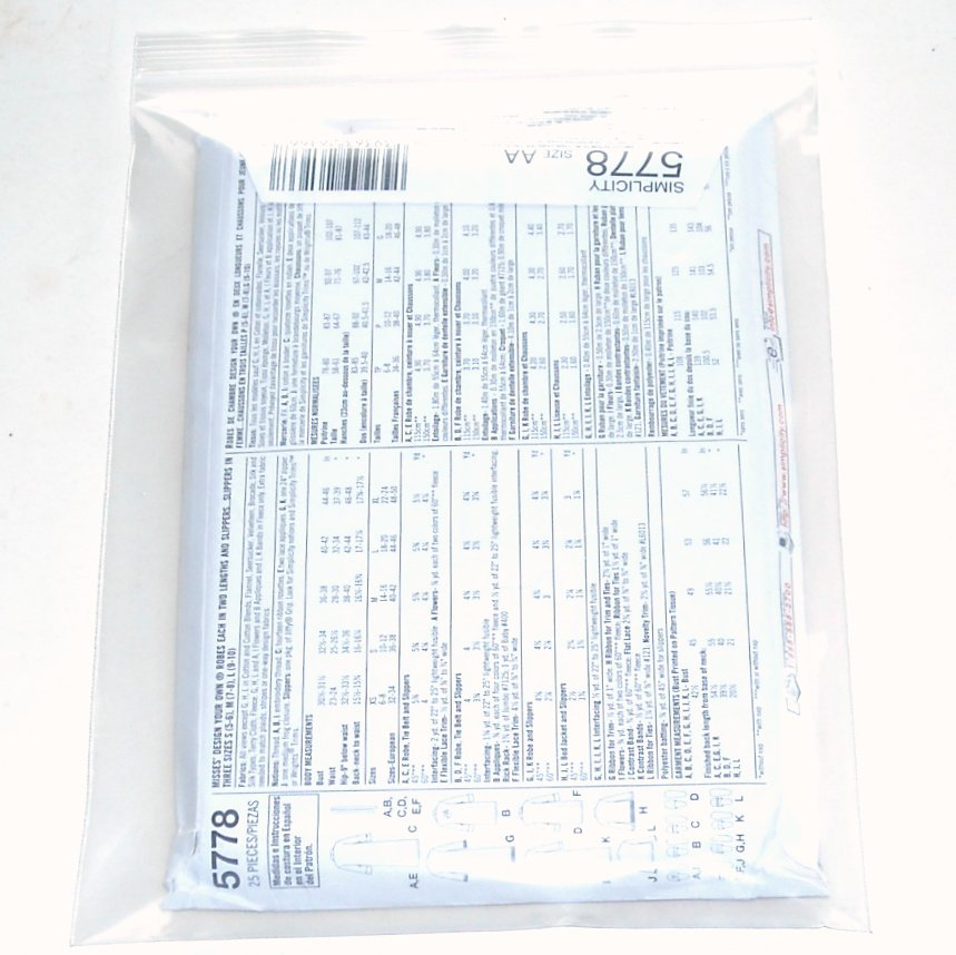 Misses Design Your Own Robes XS S M Simplicity Sewing Pattern 5778