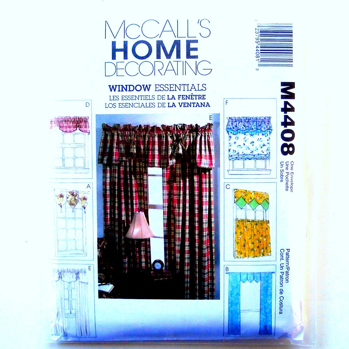 Window Valances Curtain Panels Home Decorating McCalls Sewing Pattern M4408
