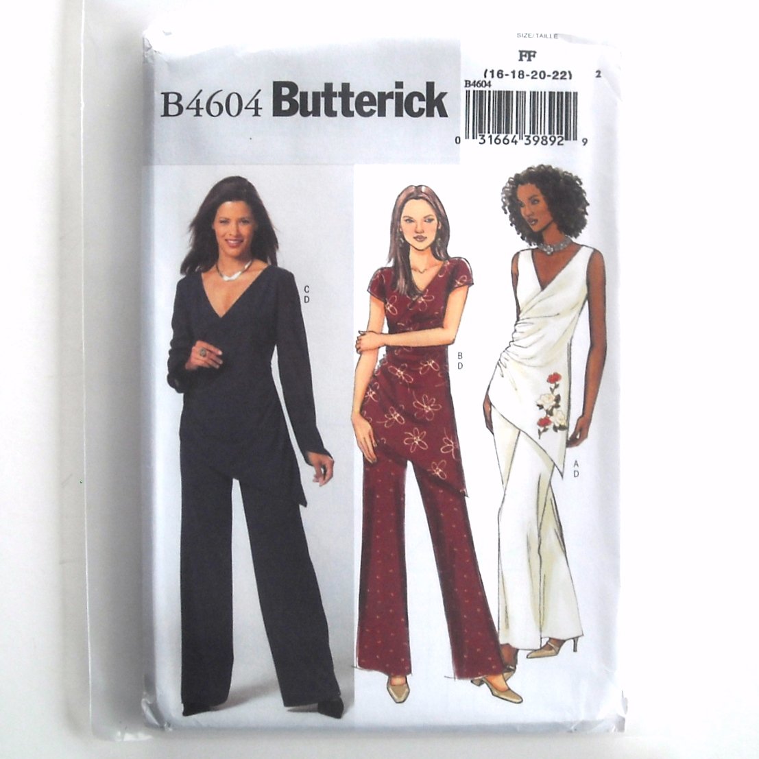 Misses Tunic Pant Size 16 - 22 Out of Print Butterick Sewing Pattern B4604