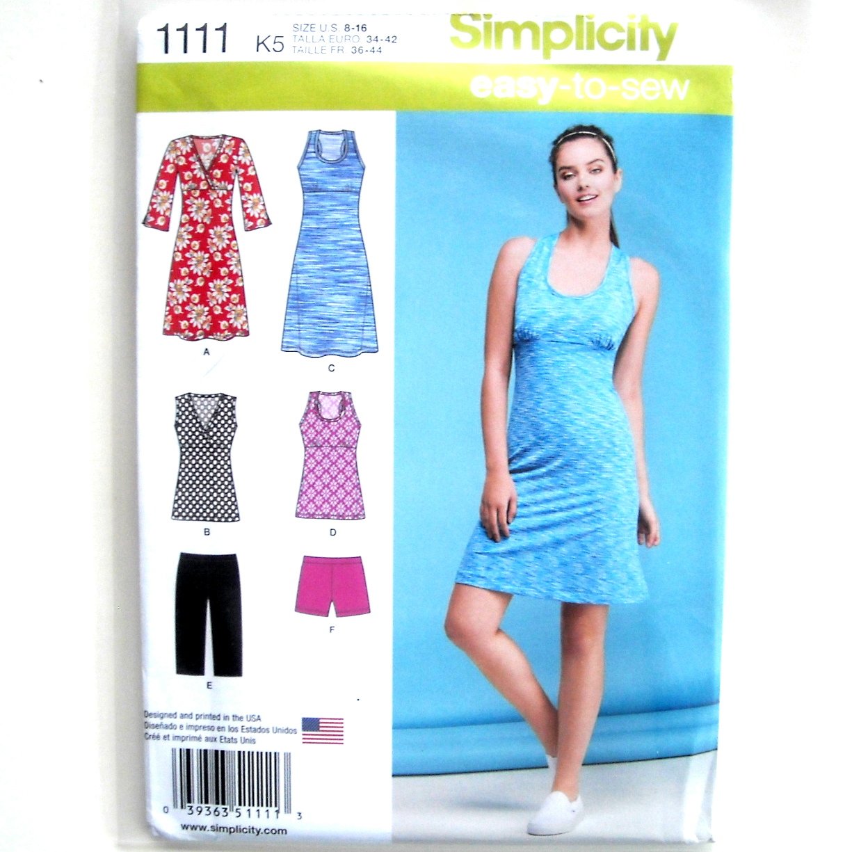 Misses Sport Dresses Tunics Shorts 8 - 16 Easy Simplicity Sewing ...