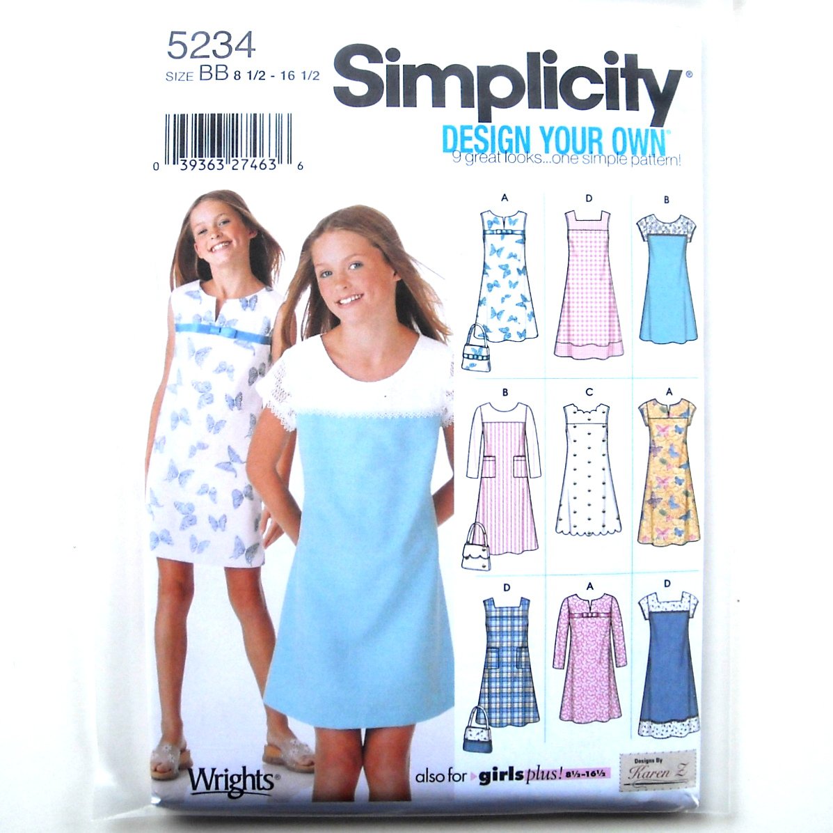 Girls Plus Pullover Jumper Dress 8 1/2 - 16 1/2 Wrights Karen Z ...