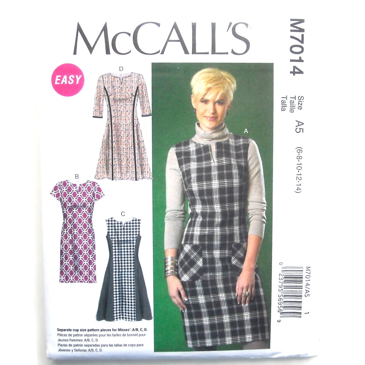 Dresses Easy McCalls Sewing Pattern M7014