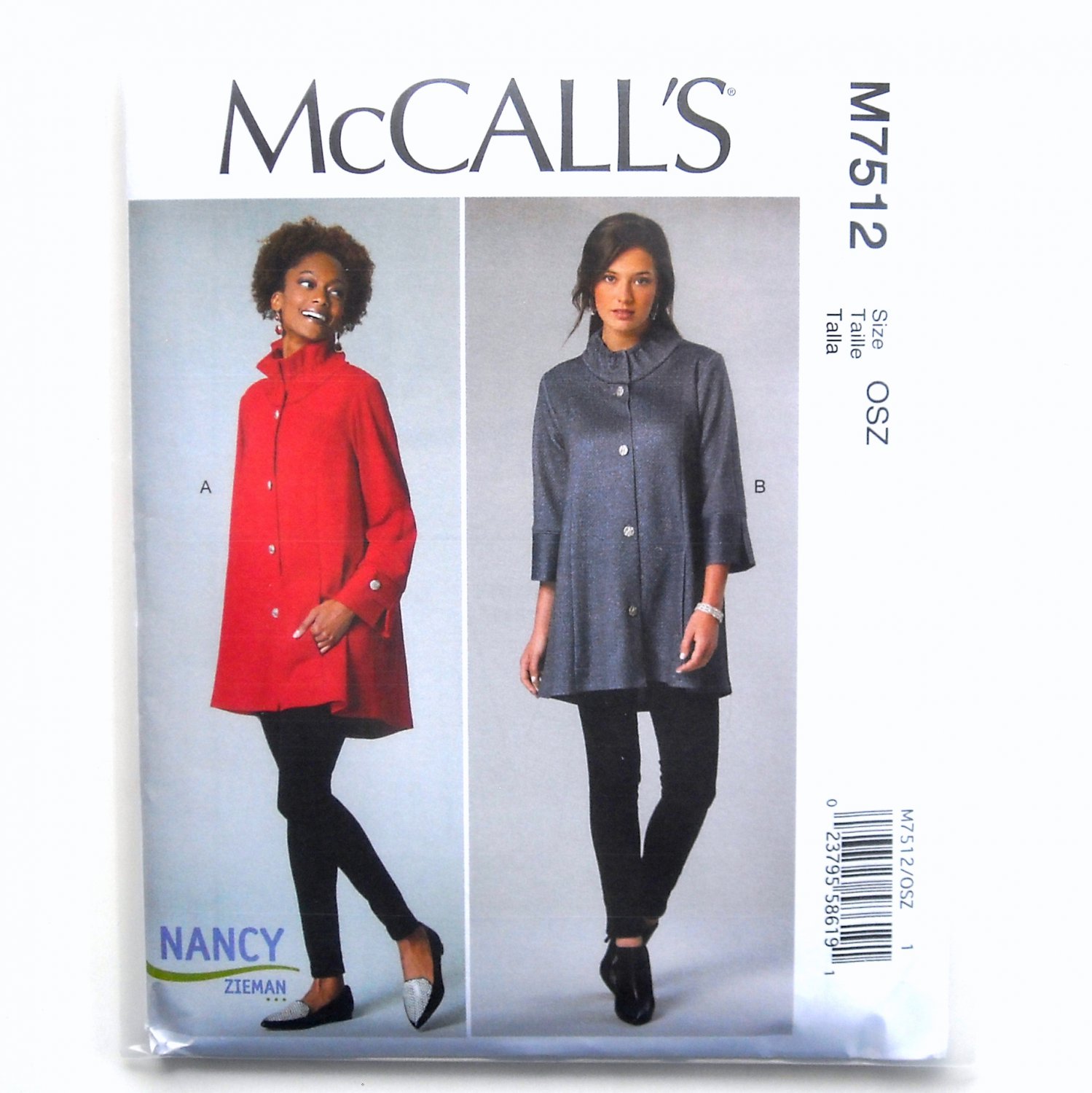 Misses Womens Jackets Nancy Zieman McCalls Sewing Pattern M7512