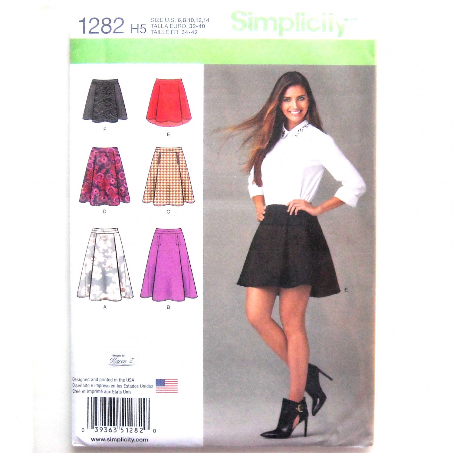 Misses' Skirts Karen Z Simplicity Sewing Pattern 1282